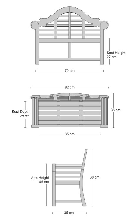 Lutyens-Style Teak Children’s Bench